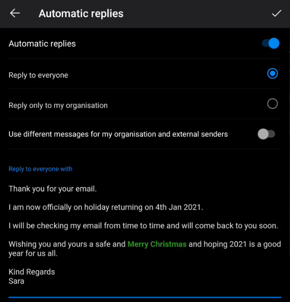 Out of Office Automatic Replies – The Teams Queen Blog