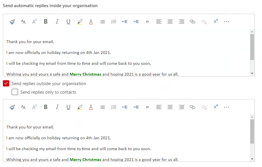 Out of Office Automatic Replies – The Teams Queen Blog