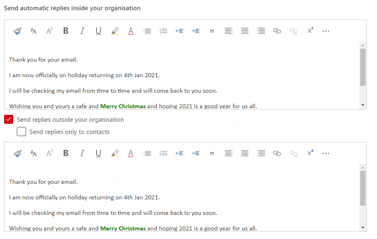 Out of Office Automatic Replies – The Teams Queen Blog