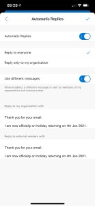 Out of Office Automatic Replies – The Teams Queen Blog