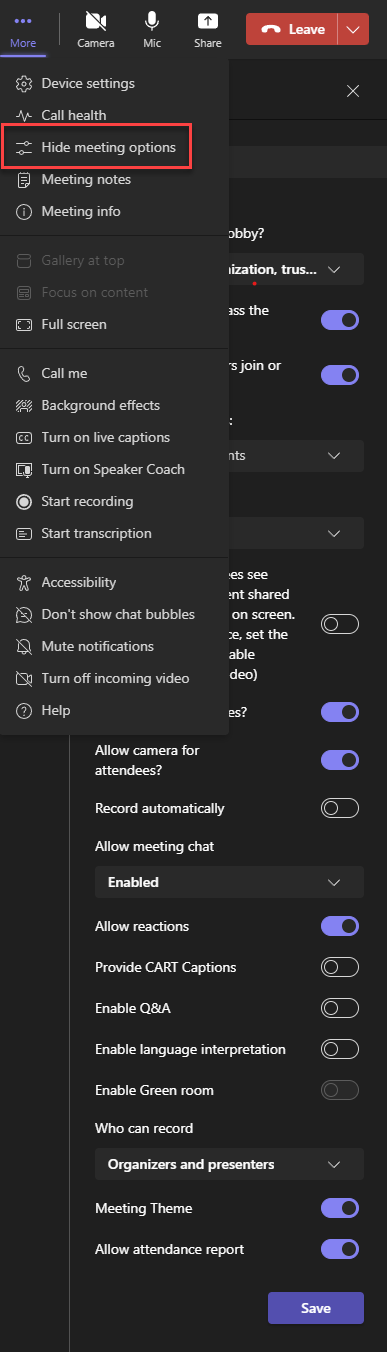 Setting Teams Meeting Options – The Teams Queen Blog