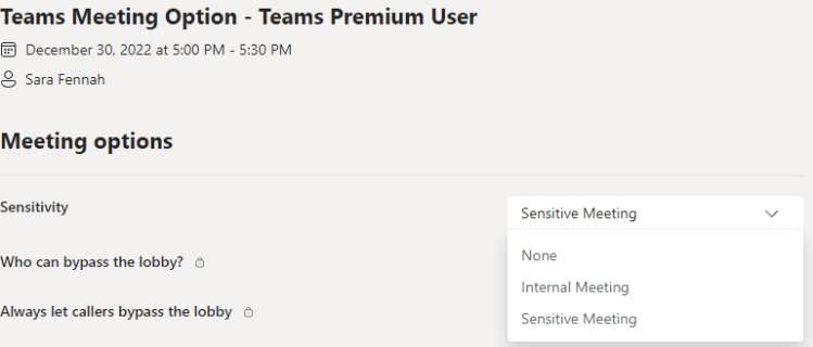 Sensitivity Labels in Teams Meetings – The Teams Queen Blog