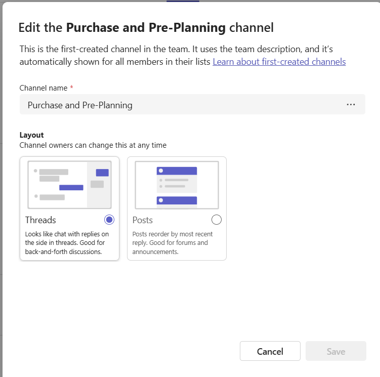 Threads in Channels – The Teams Queen Blog