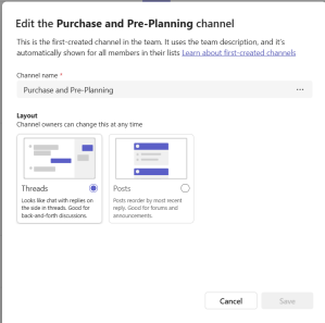Threads in Channels – The Teams Queen Blog