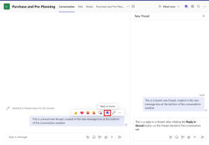 Threads in Channels – The Teams Queen Blog